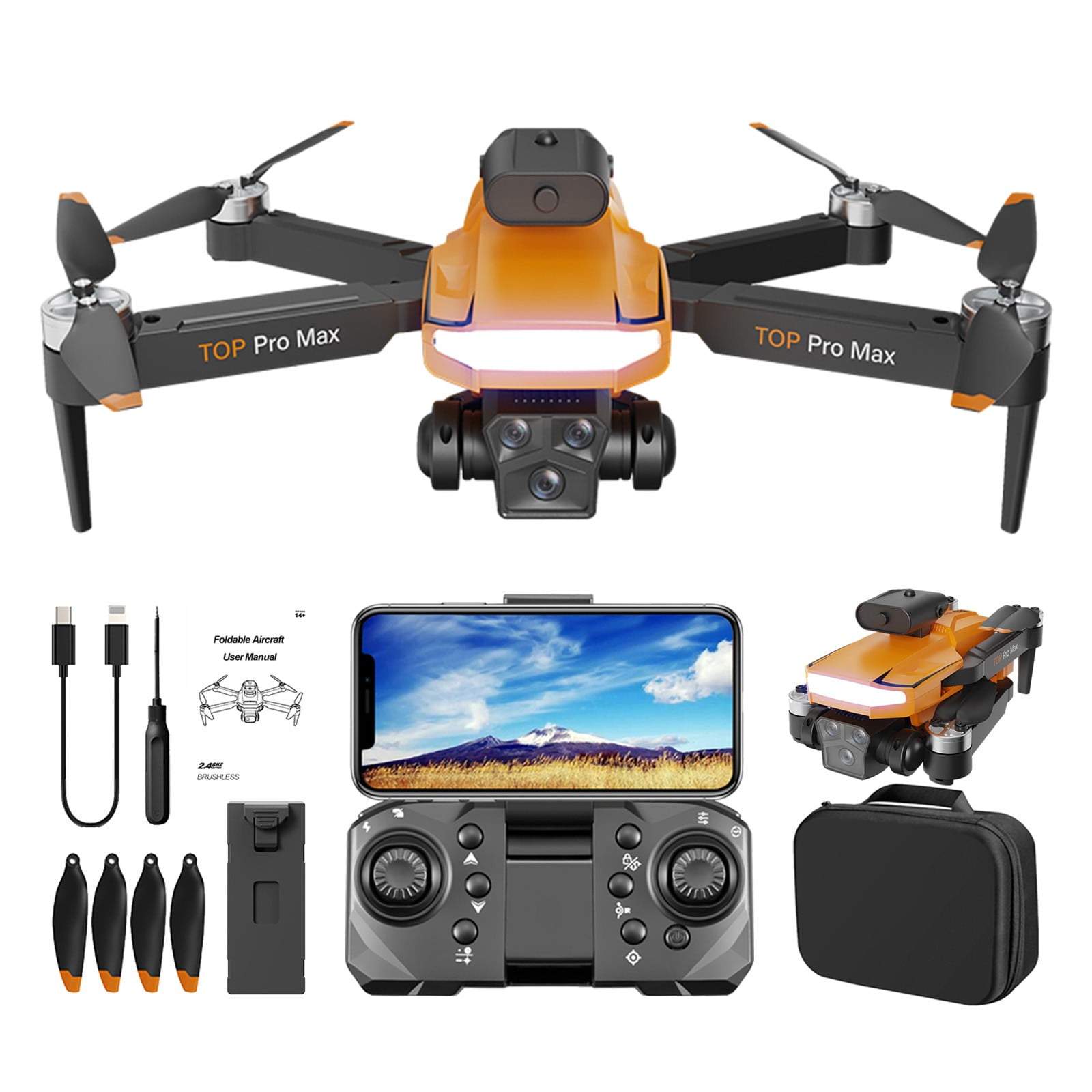 Winter karymi Brushless Motor Drones with 3 Cameras Electric Adjustment ...