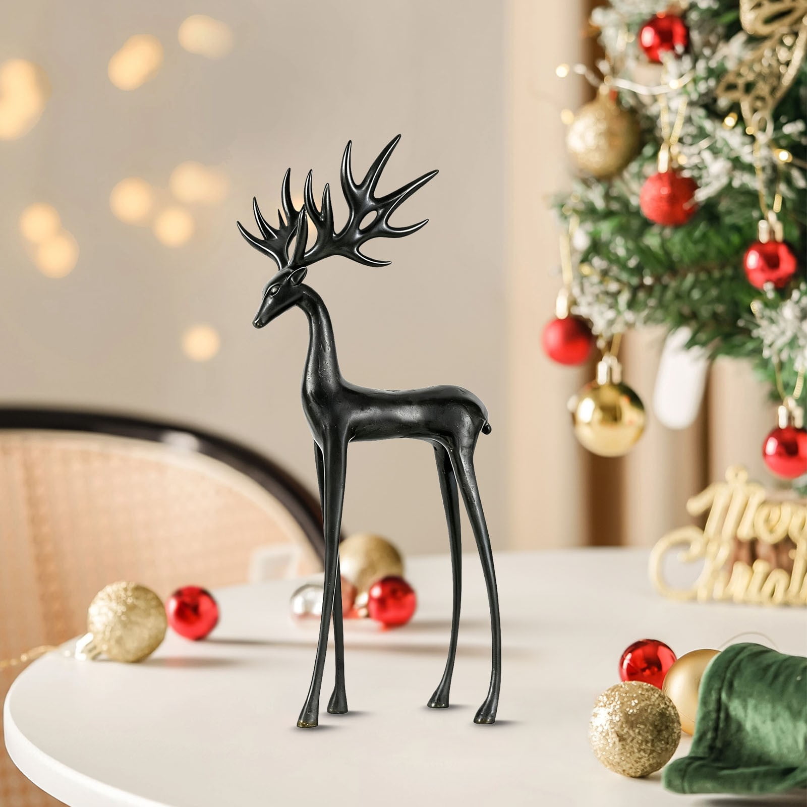 WinterYZEGDCH Large Fashion Reindeer Figurines, Christmas Reindeer ...