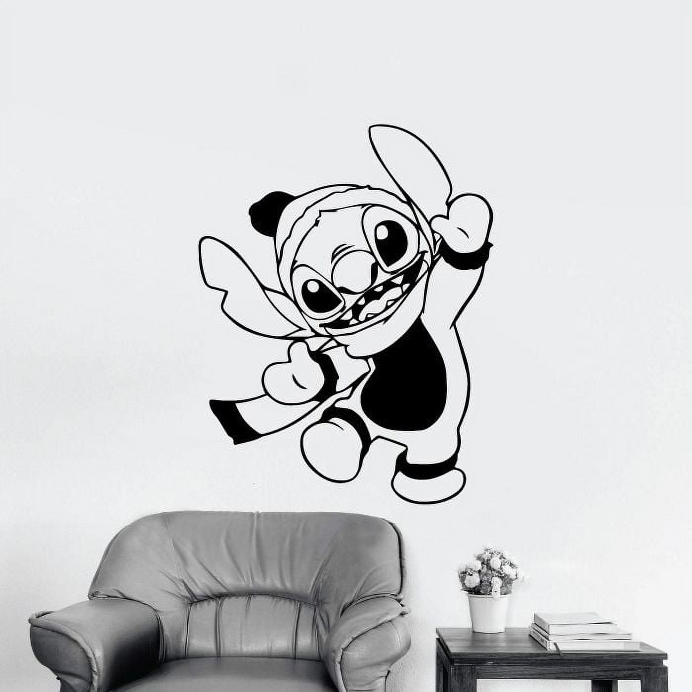 Winter Clothes Cute Lilo and Stitch Disney Cartoon Wall Sticker Art ...