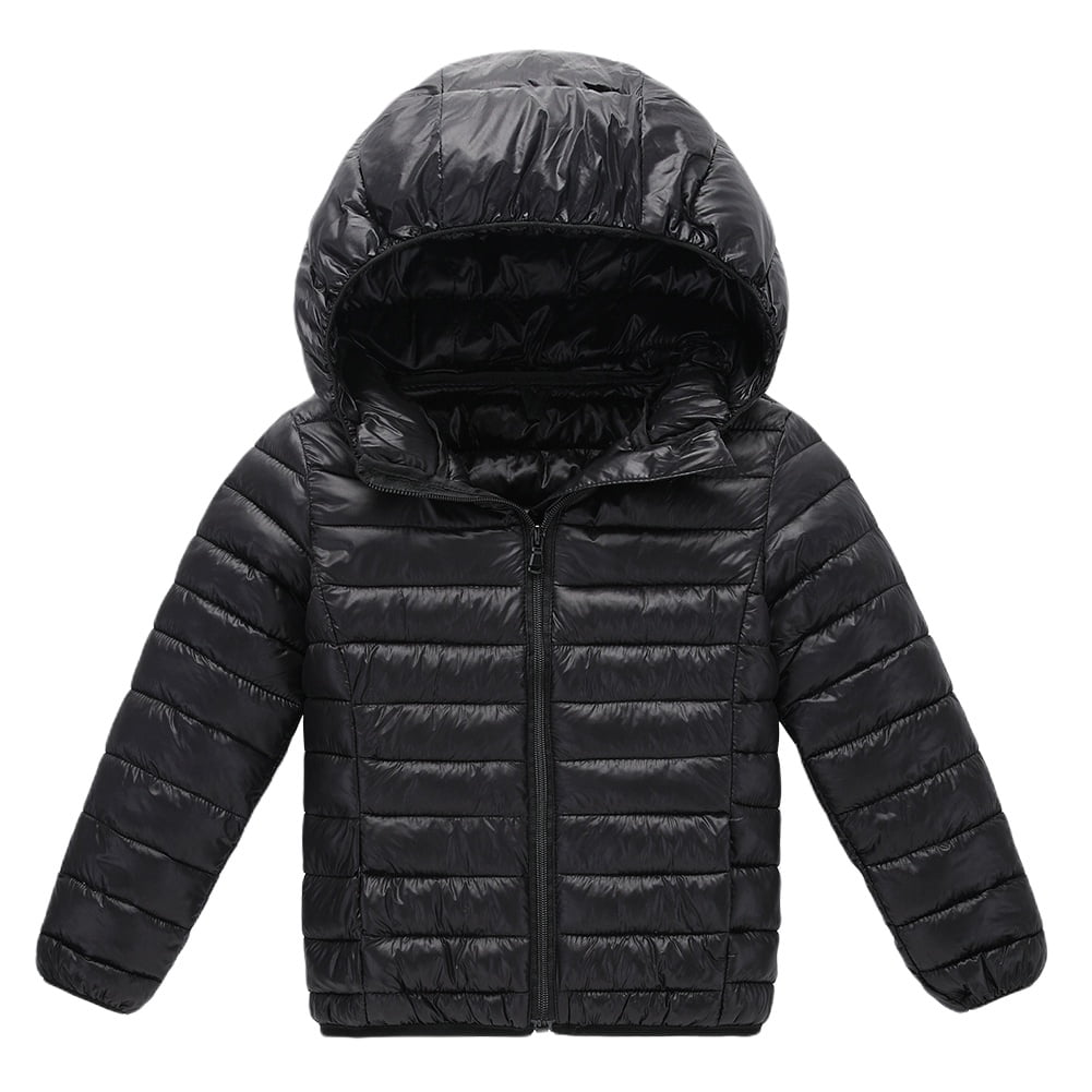 Winter Coats for Kids with Hoods Little Girls Boys Infant Toddler Lightweight Padded Hooded ...