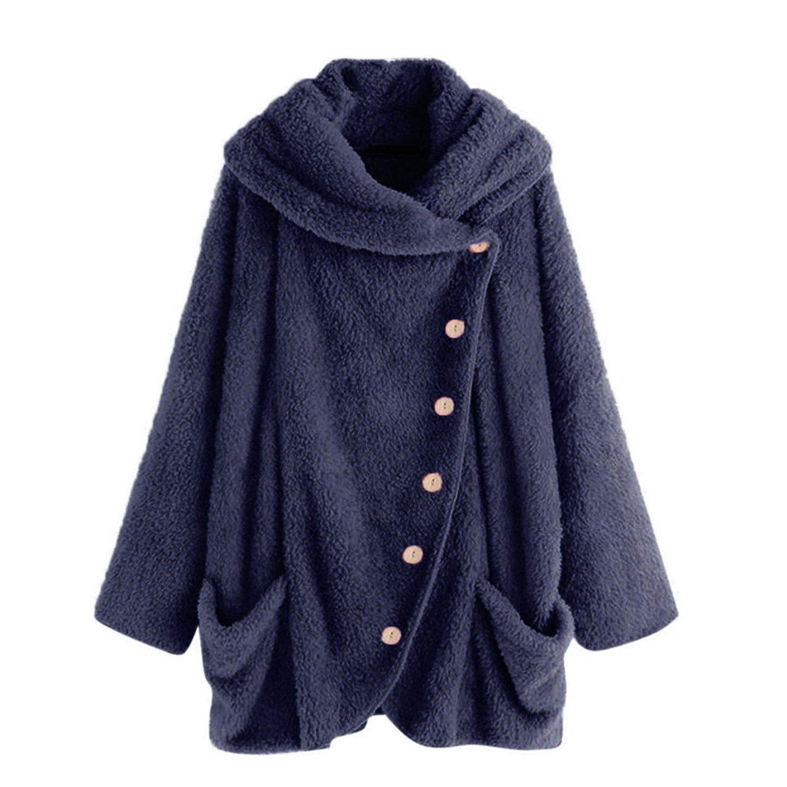 yoeyez Winter Coats for Women Puffer Jacket Casual Long Sleeve Overcoat ...