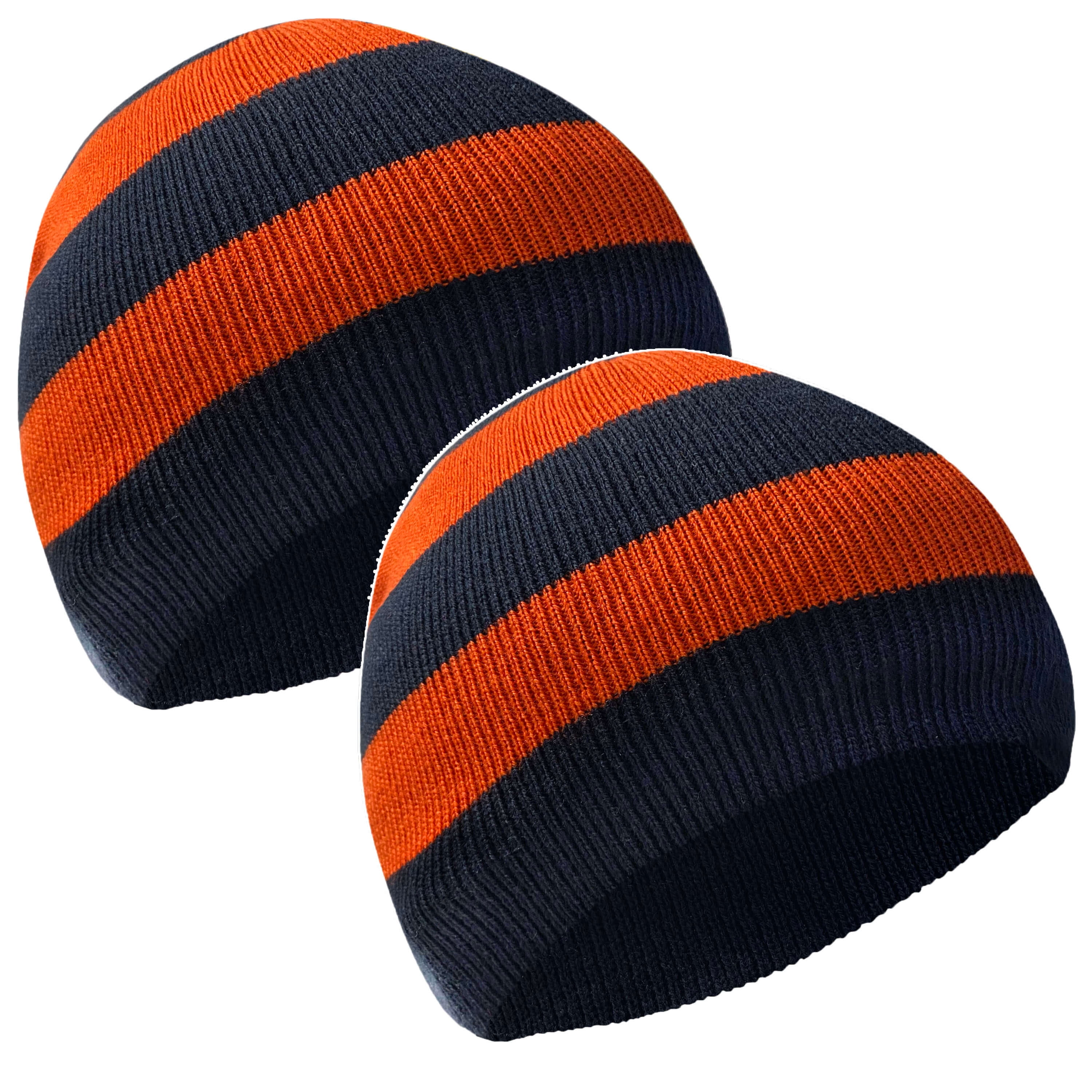 Winter Collegiate Stripe Knit Beanie Football Team Fan Hat for Men ...