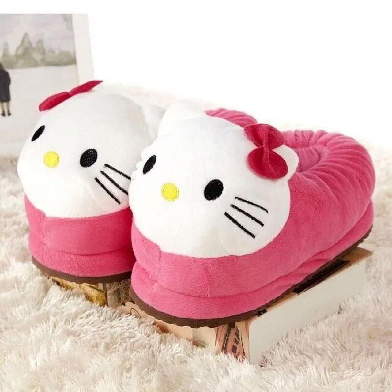 Winter Couple Pink Sanrio Hello Kitty Women‘s Round Adhesive Shoes ...