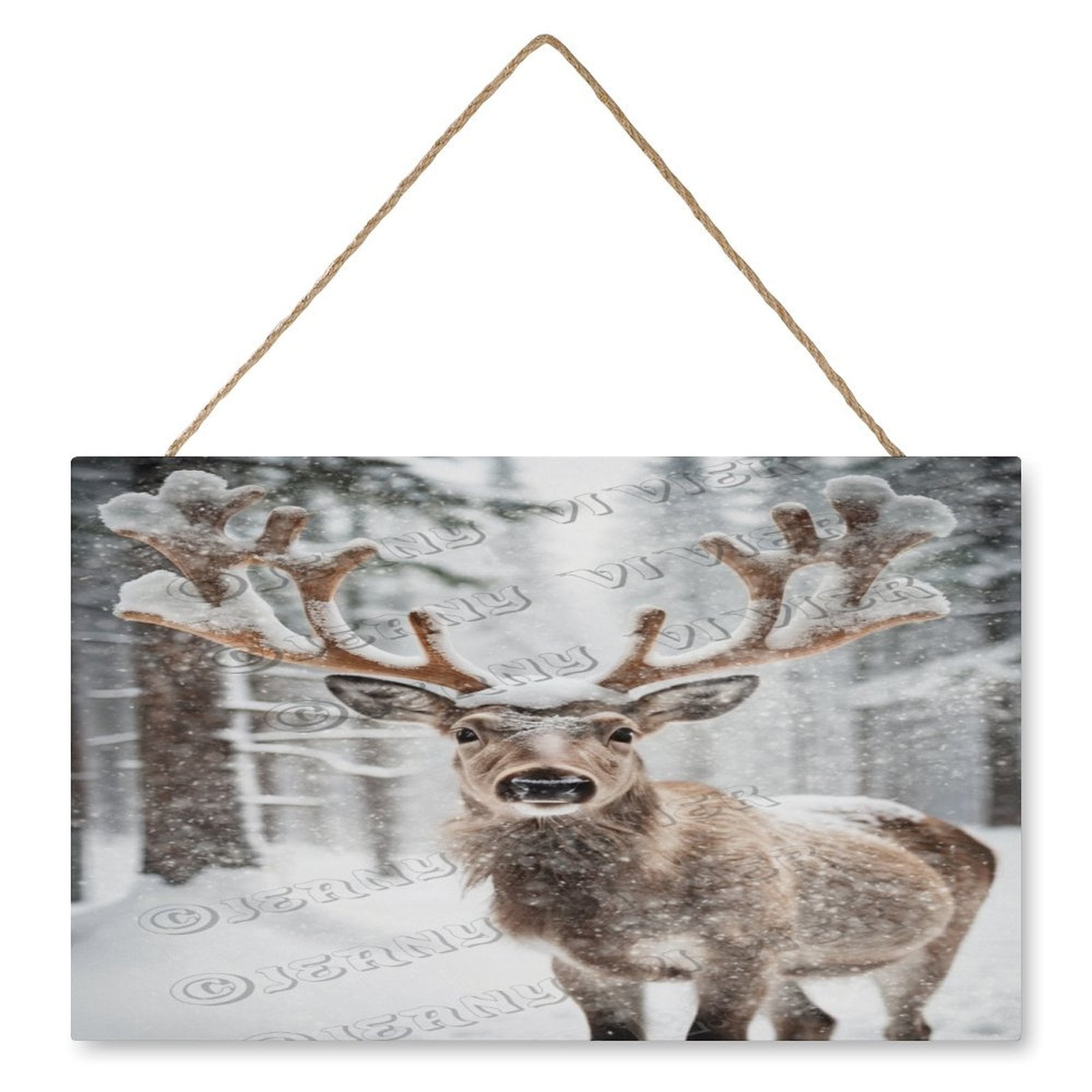 Winter Decor Reindeer Wood Sign Christmas Decorative Sign Hanging ...