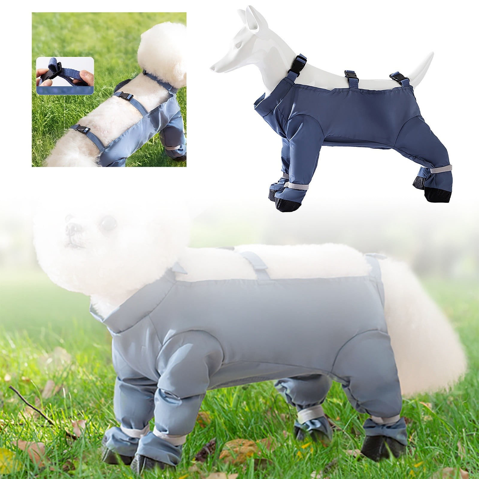 Winter Dog Boots Dogs Waterproof Suspender Boots for Dogs Soft and Dog ...