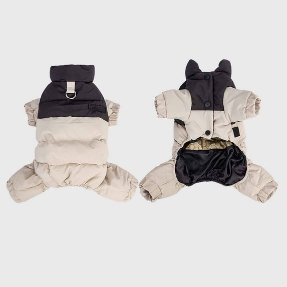 Winter Dog Clothes, Windproof Stand Collar & Four-Legged Coverage Dog ...