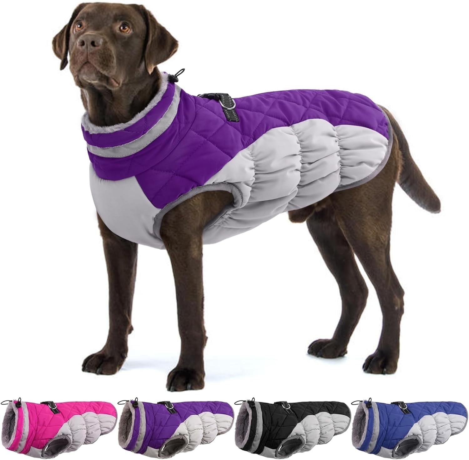 Winter Dog Coat,Large Dog Jacket,Waterproof Dog Jacket with Back Zipper ...