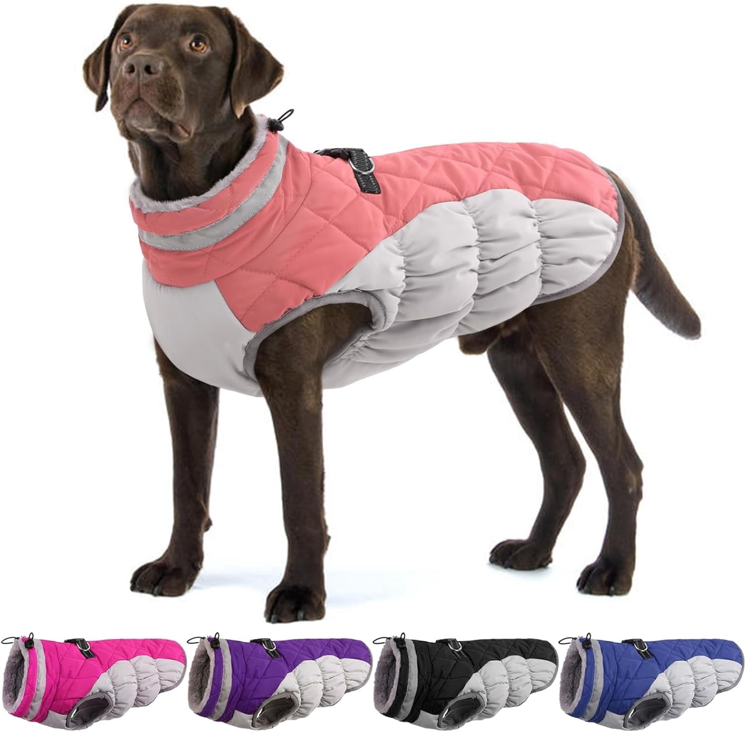 Winter Dog Coat,Large Dog Jacket,Waterproof Dog Jacket with Back Zipper ...