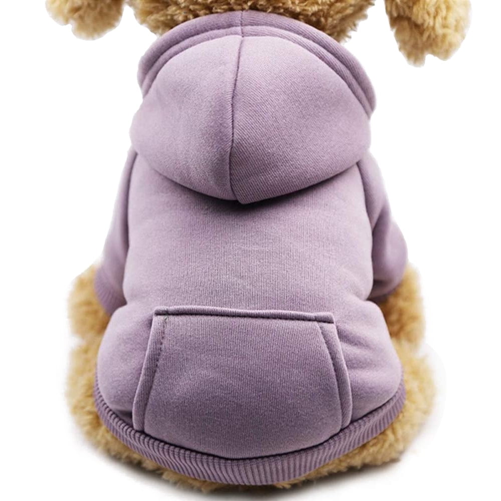 Winter Dog Hoodie Sweatshirts with Pockets Warm Dog Clothes for Small ...