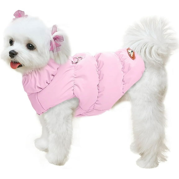 Furry Dog Winter Coat with Harness, Waterproof, Warm, 3 in 1 Winter ...