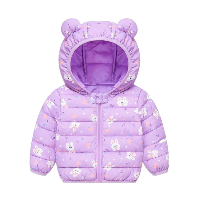 Winter Down Coats for Kids Baby Boys Girls Light Puffer Padded Jacket with Hoods Infant ...