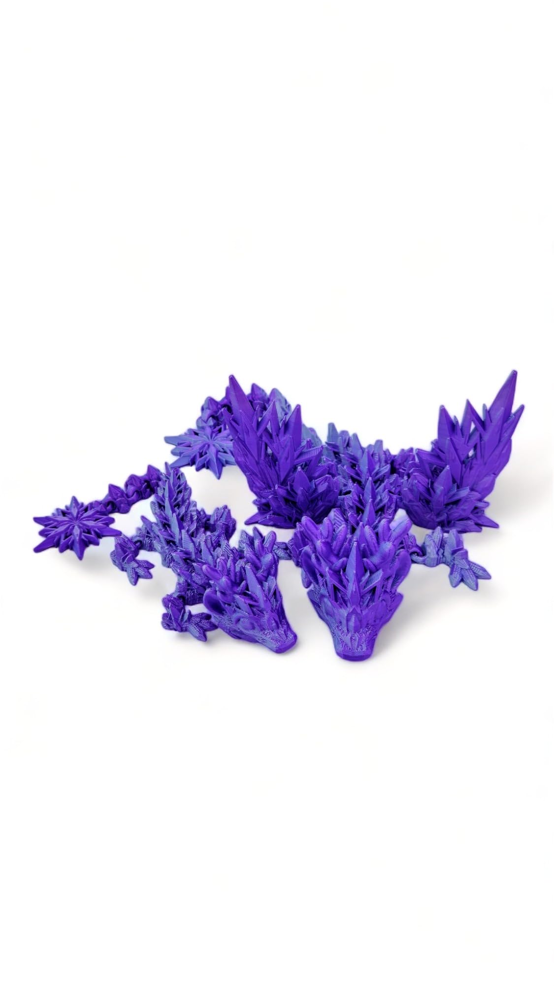 Winter Dragon Articulating Collectible Figurine - 3D Printed Dragons ...