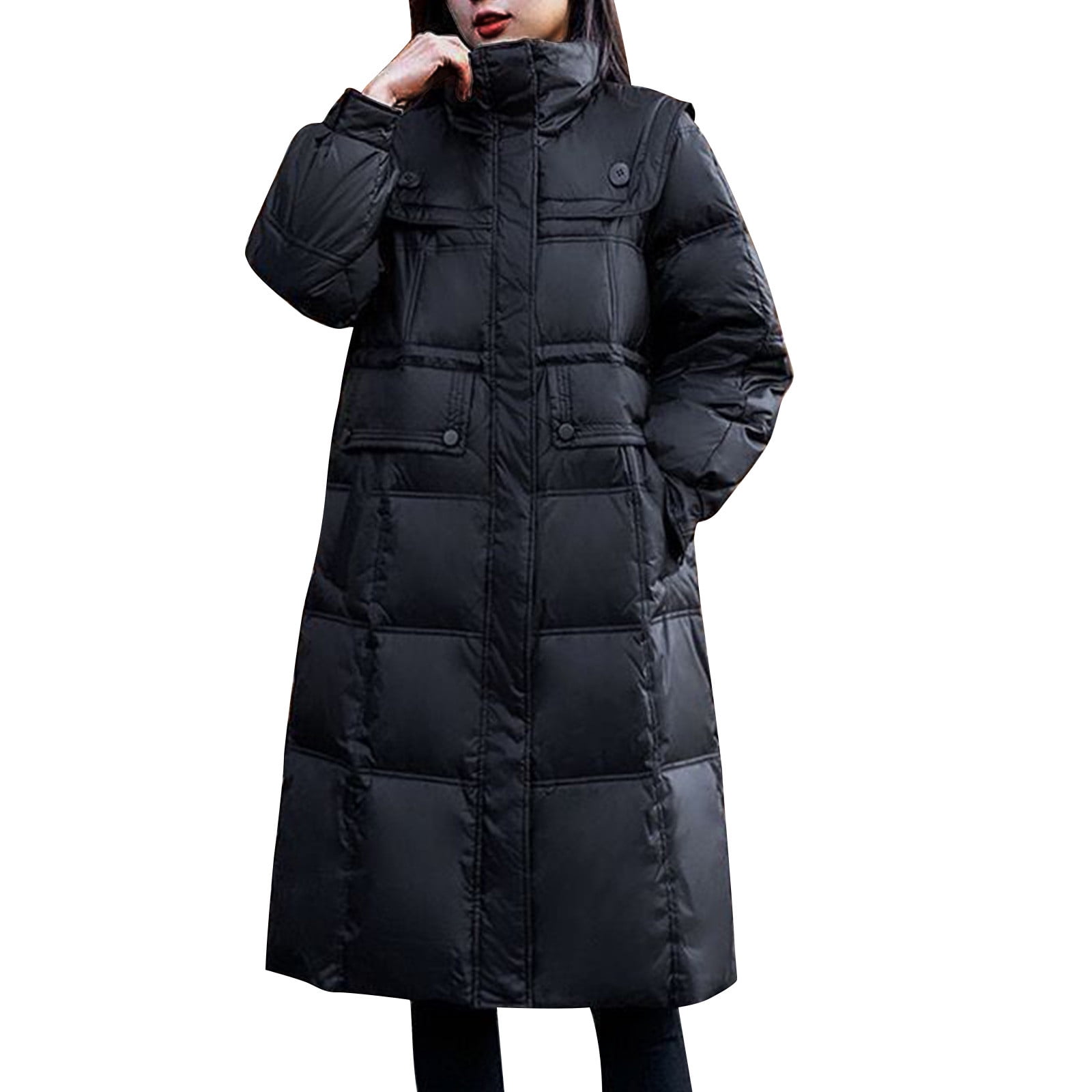 Winter Dresses for Women 2025 Puffer Jacket Womens Winter Short Cotton ...