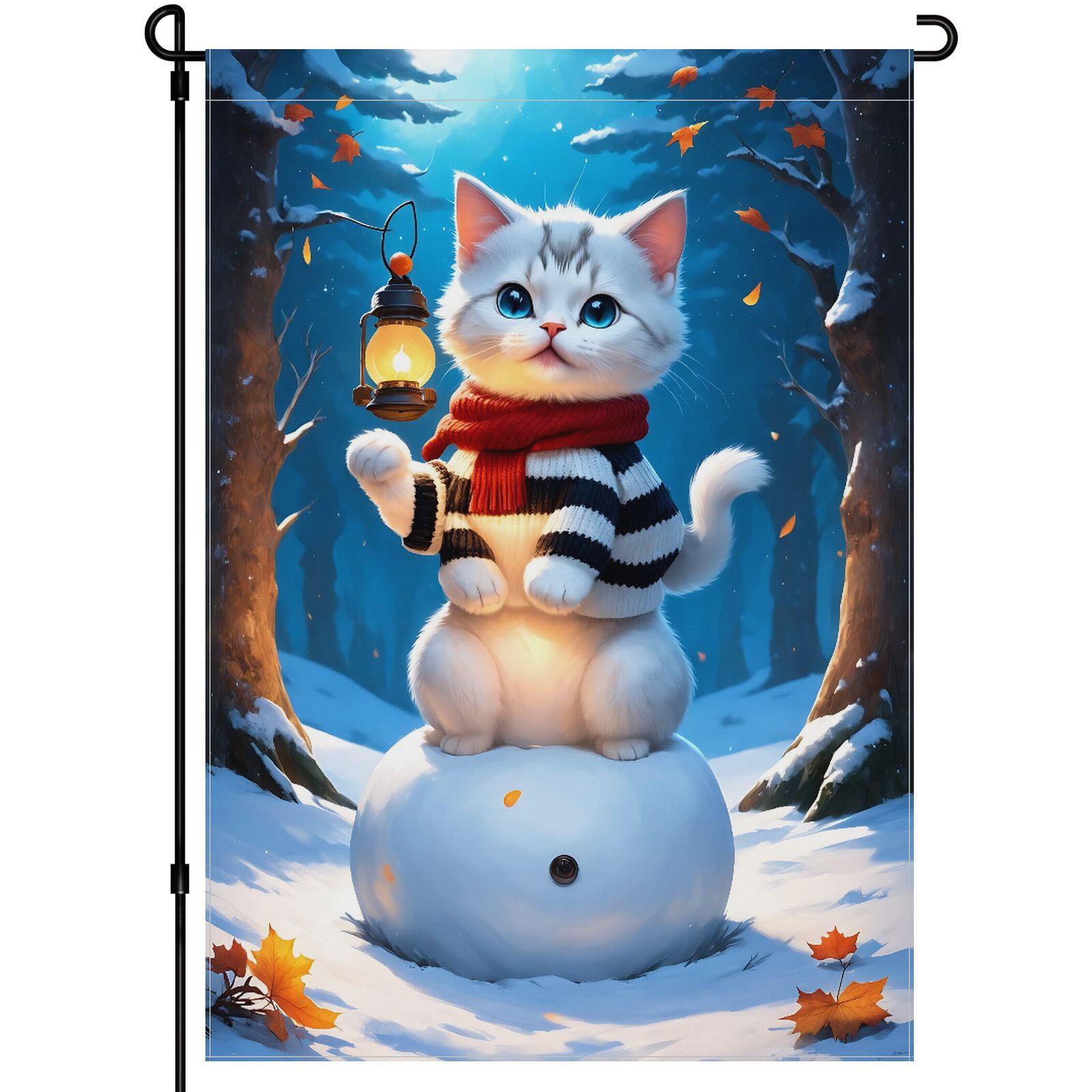 Winter Durable Garden Flags for Outdoor, Cute Cartoon Washable Outdoor ...