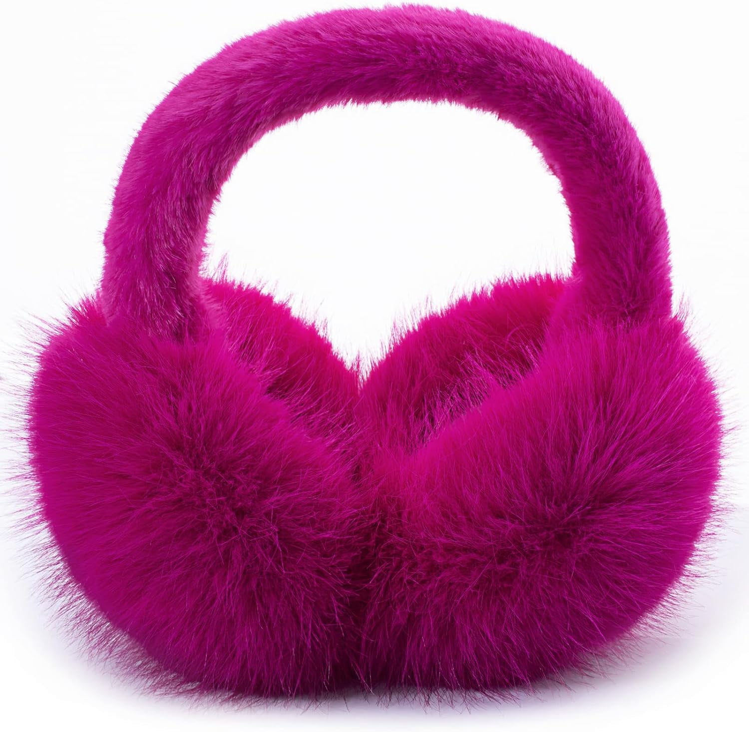 Winter Ear Muffs for Women Men - Foldable Fuzzy Earmuffs Faux Fur Ear ...