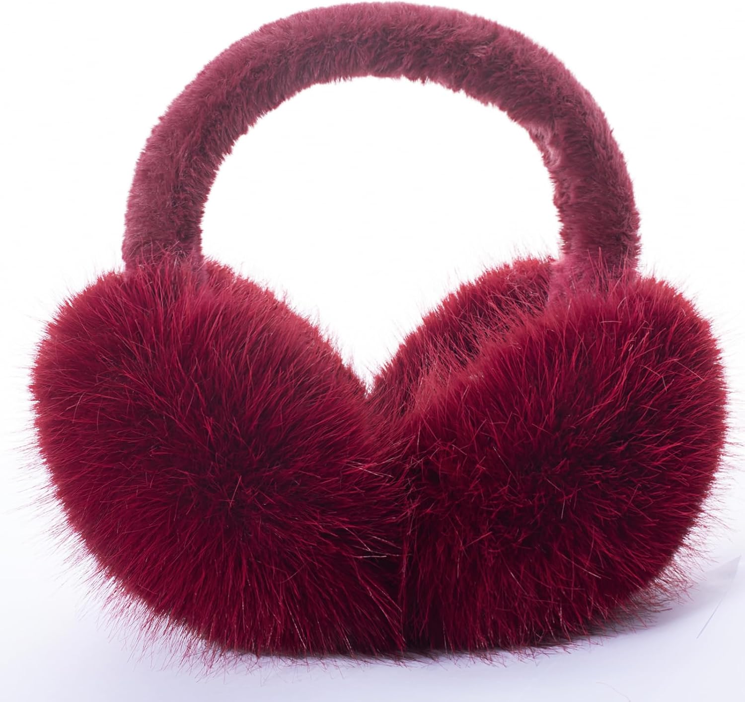 Winter Ear Muffs for Women Men - Foldable Fuzzy Earmuffs Faux Fur Ear ...