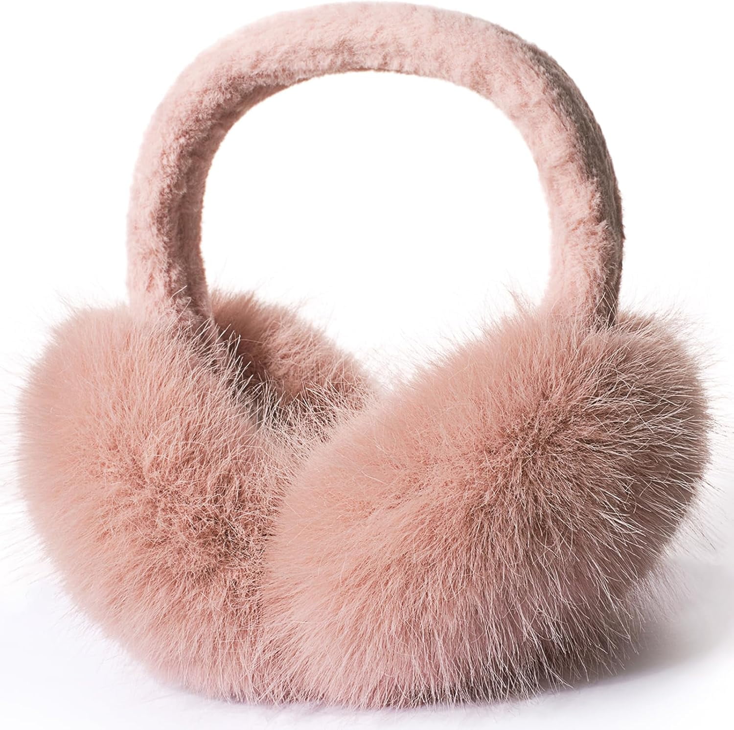 Winter Ear Muffs for Women Men - Foldable Fuzzy Earmuffs Faux Fur Ear ...