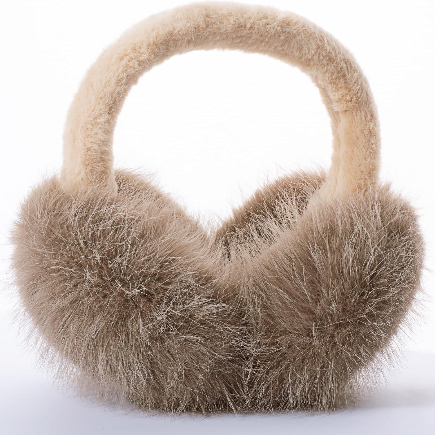 Winter Ear Muffs for Women Men - Foldable Fuzzy Earmuffs Faux Fur Ear Warmer, Perfect Ear Covers ...
