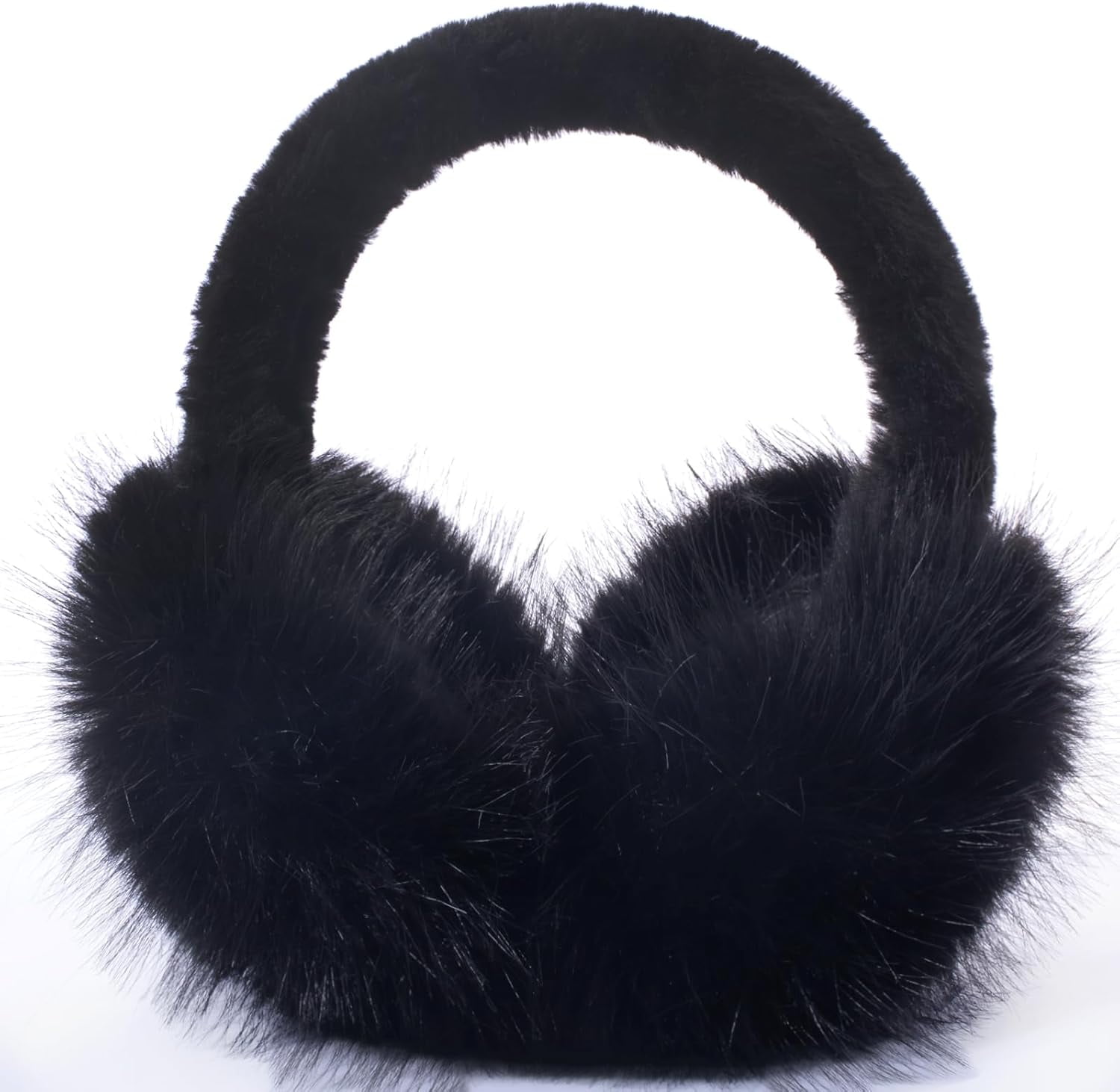 Winter Ear Muffs for Women Men - Foldable Fuzzy Earmuffs Faux Fur Ear ...