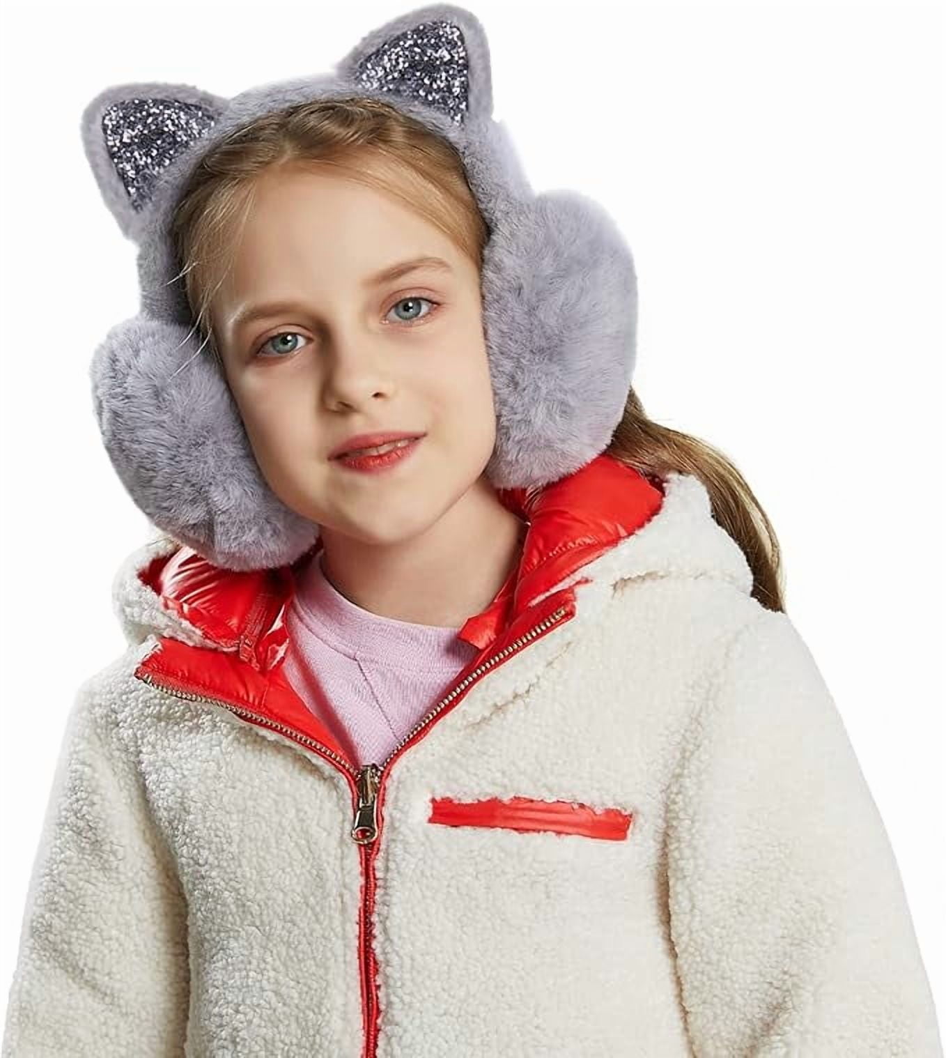 Winter Earmuffs for Kids Girl Warm Ear Muffs Baby Boy Plush Padded Ear ...