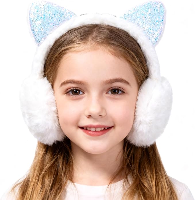 Winter Earmuffs for Kids Girl Warm Ear Muffs Baby Boy Plush Padded Ear ...