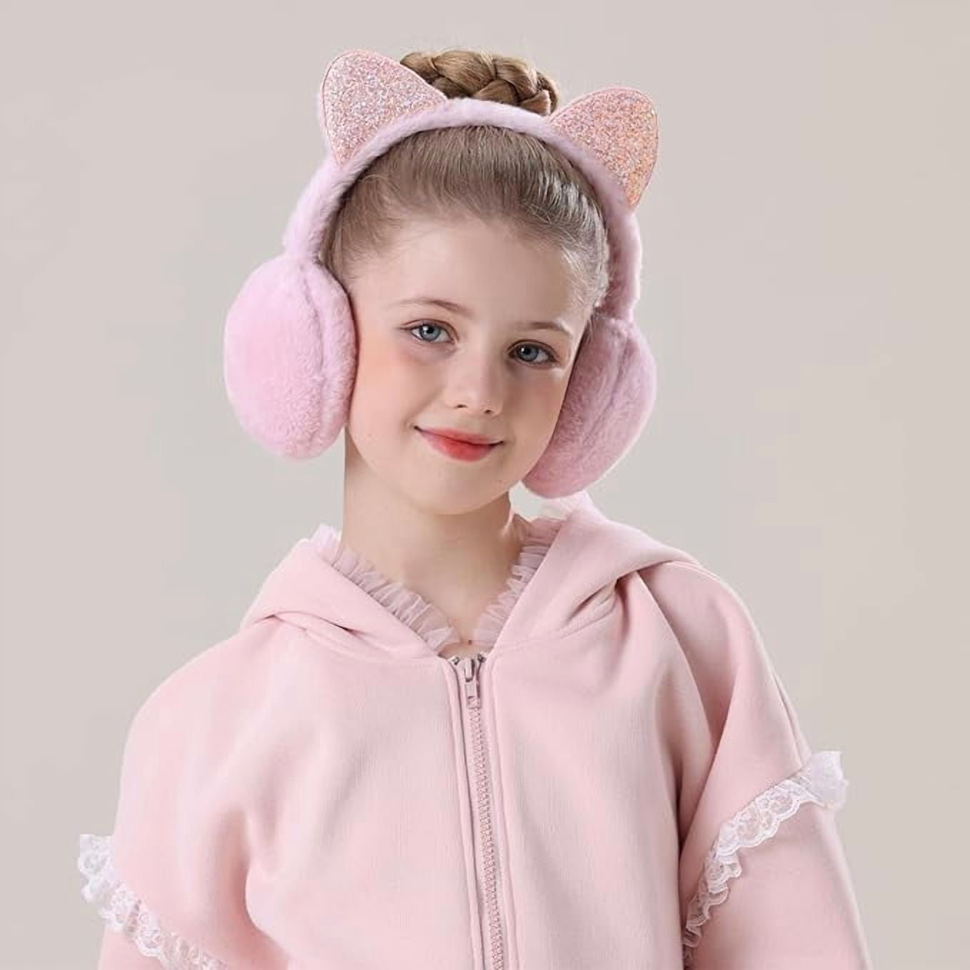 Winter Earmuffs for Kids Girl Warm Ear Muffs Baby Boy Plush Padded Ear ...