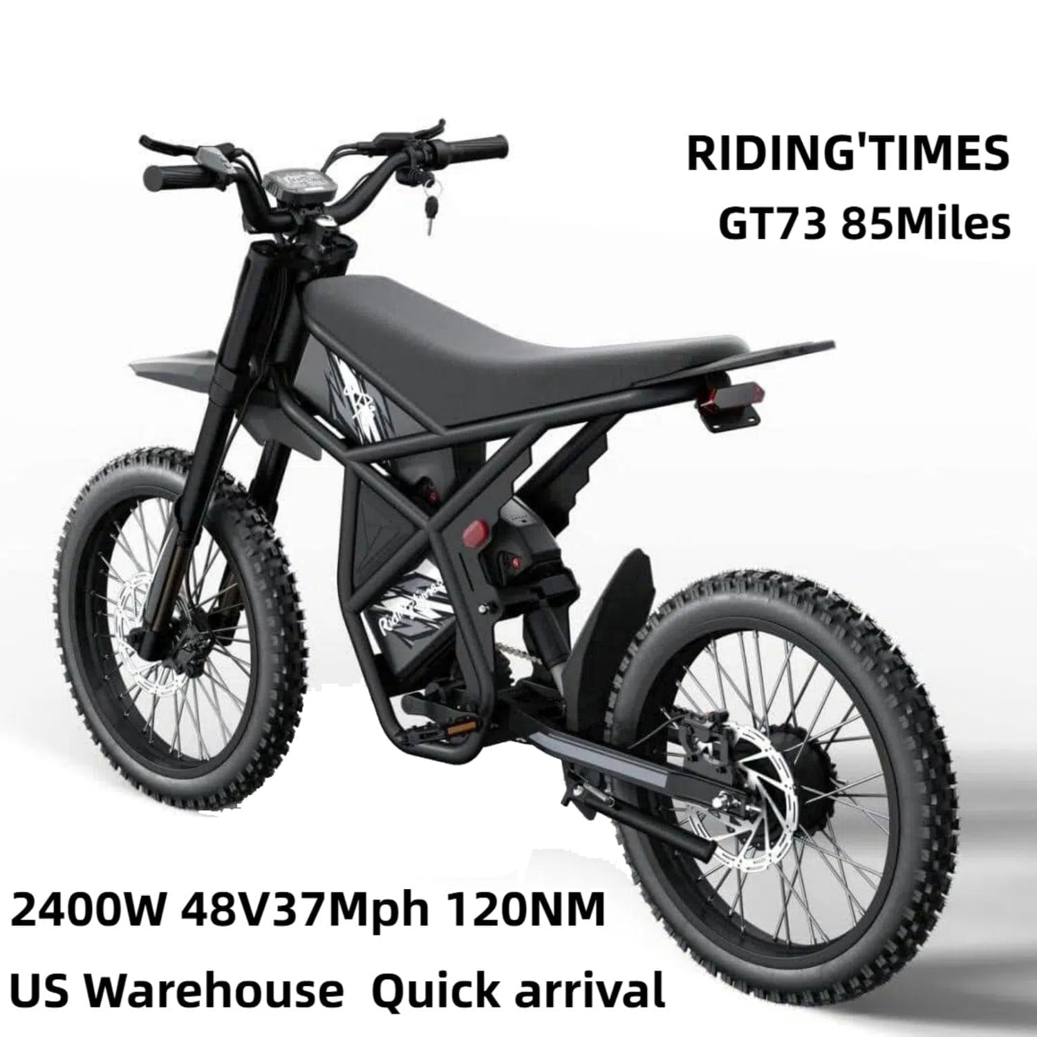 Winter Electric Bike for Adults,37MPH 48V 2400W Dirt bike,1747Wh Dual ...