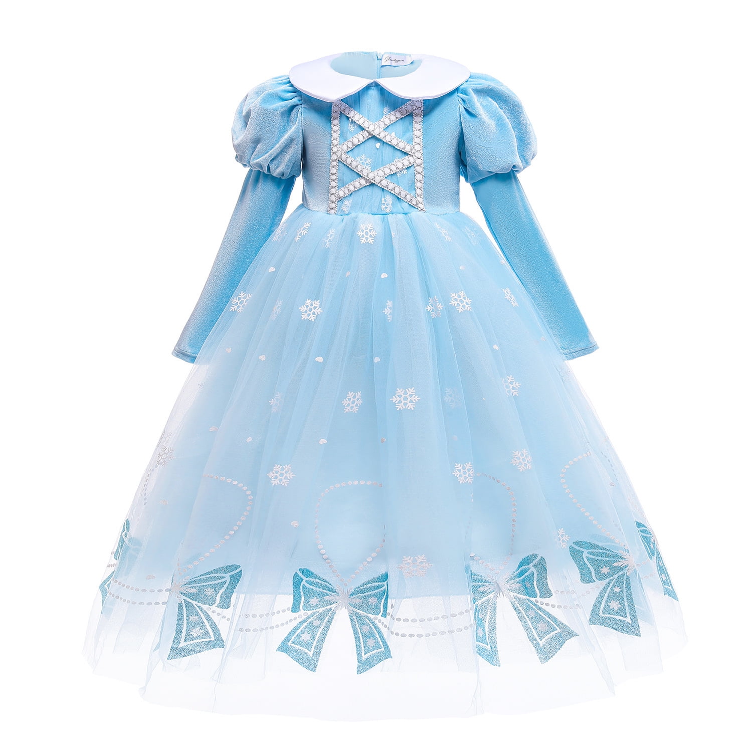Winter Elsa Princess Costume for Girls Halloween Birthday Cosplay Dress ...