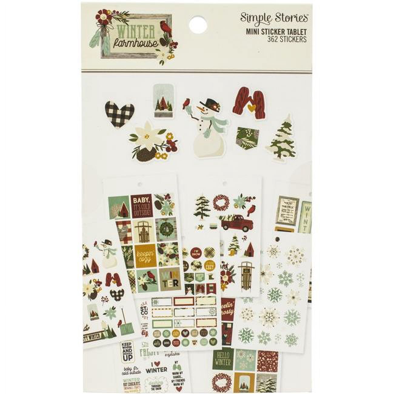 Winter Farmhouse Mini Sticker Tablet 362/Pkg- - Walmart.com
