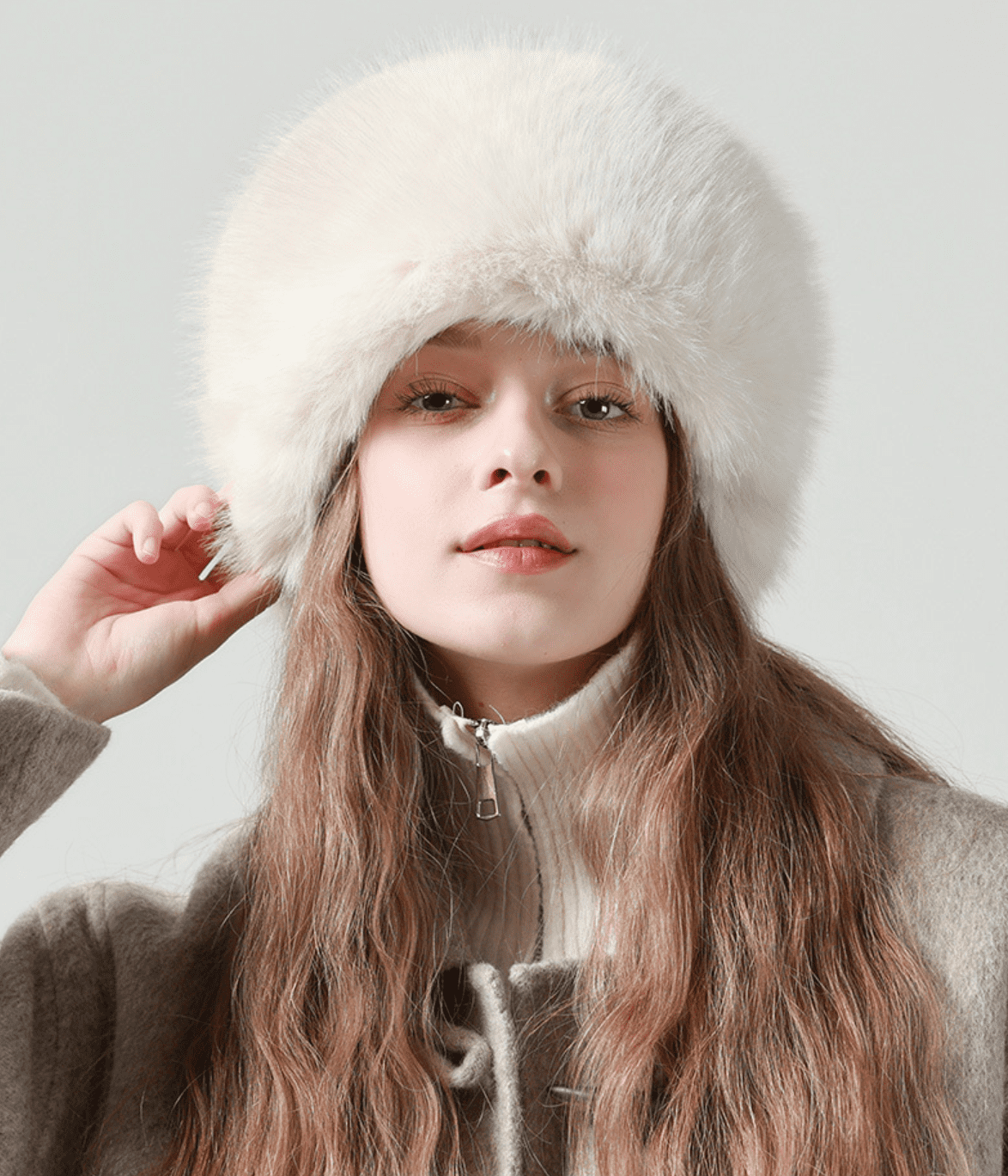 Winter Faux Fur Hat for Women Girls, Cossack Russian Style Hat, Ladies ...