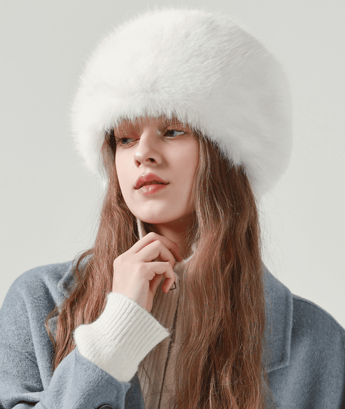 Winter Faux Fur Hat for Women Girls, Cossack Russian Style Hat, Ladies ...