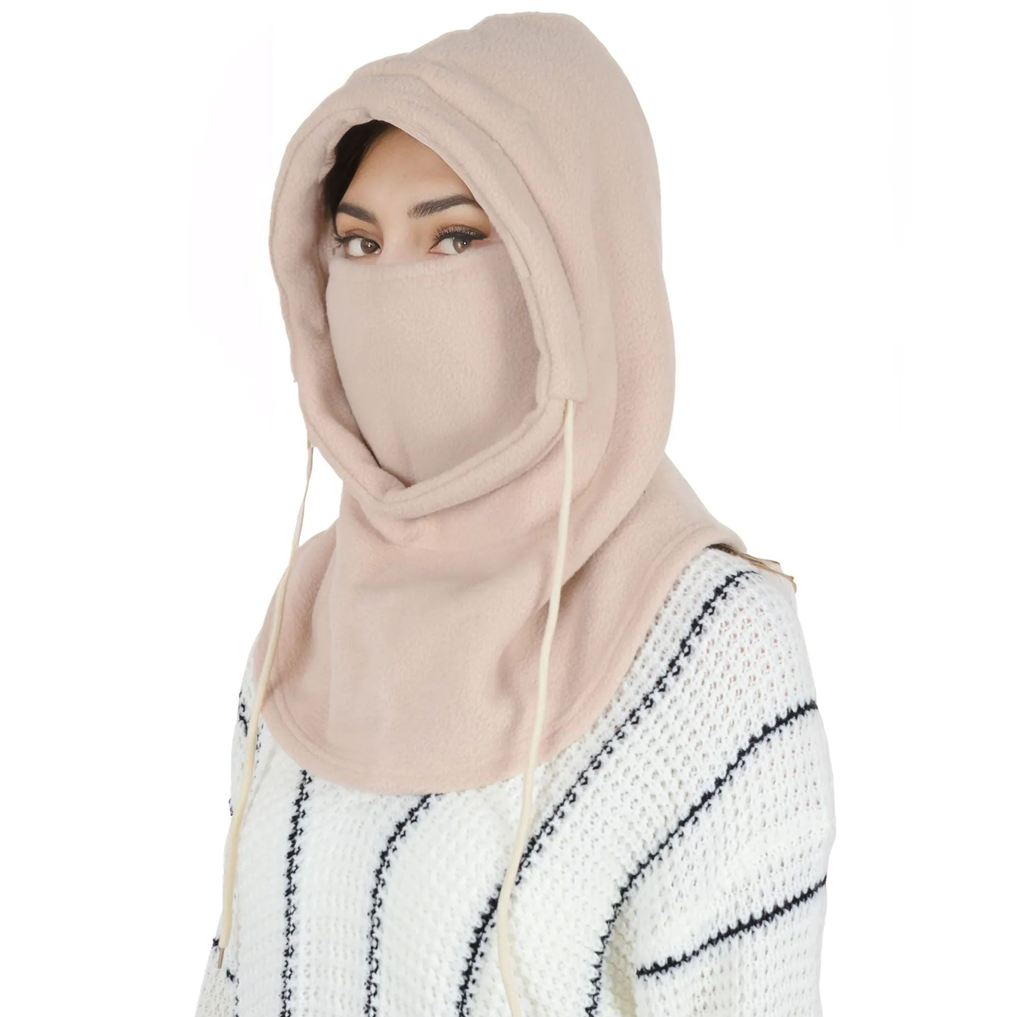 Winter Fleece Face Mask Balaclava Warm Neck Face Cover Hat Cap Hooded ...