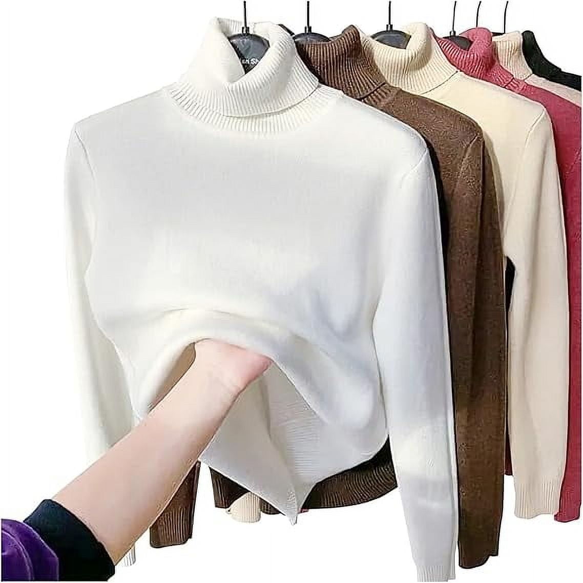 Winter Fleece Thick Knitted Bottoming Shirt 2025 New Soft Sweater ...