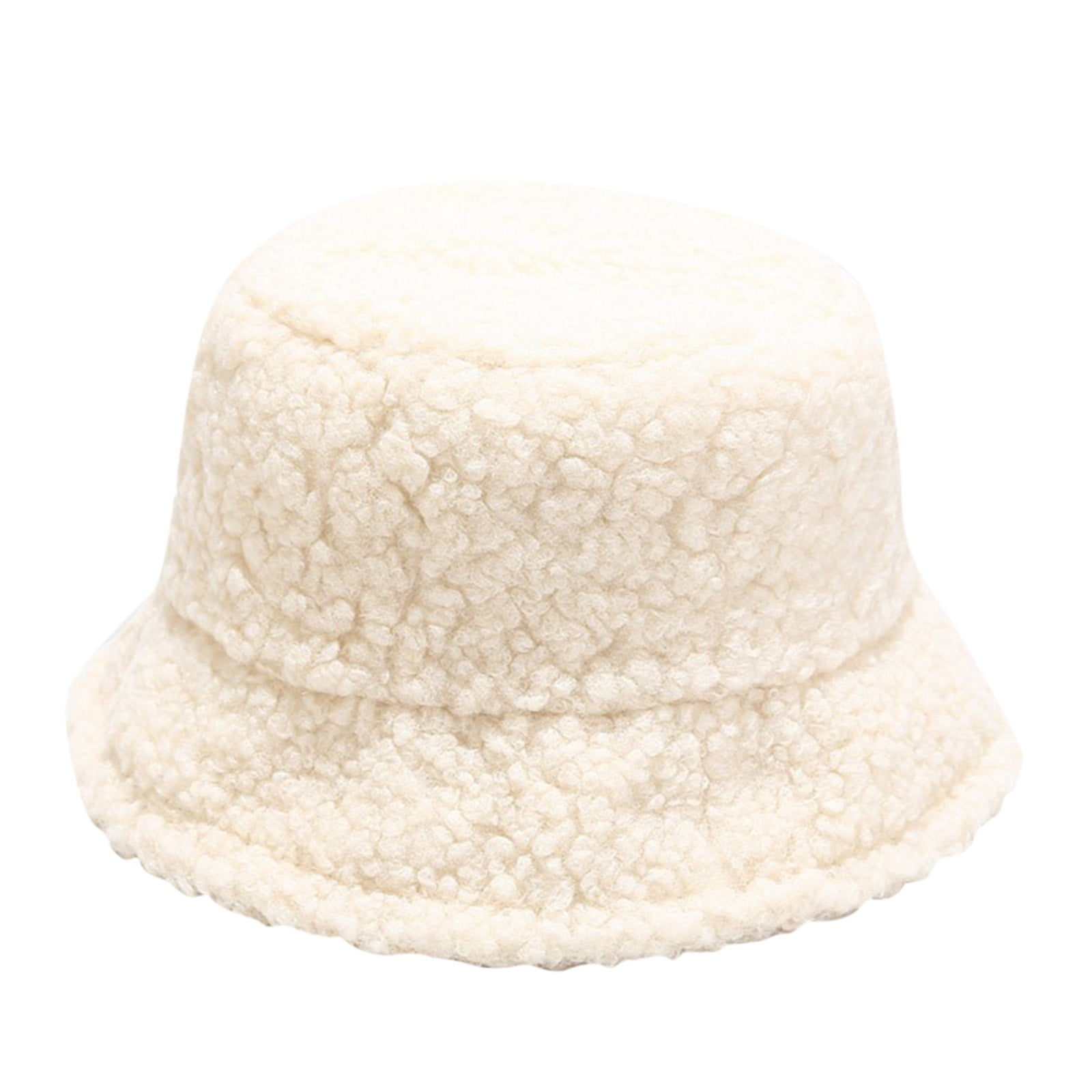 Winter Fluffy Cow Print Bucket Hats Women Outdoor Warm Sun Hat Soft ...