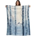 Winter Forest Blanket Soft Cozy Warm Throw Blanket for Couch, Plush ...