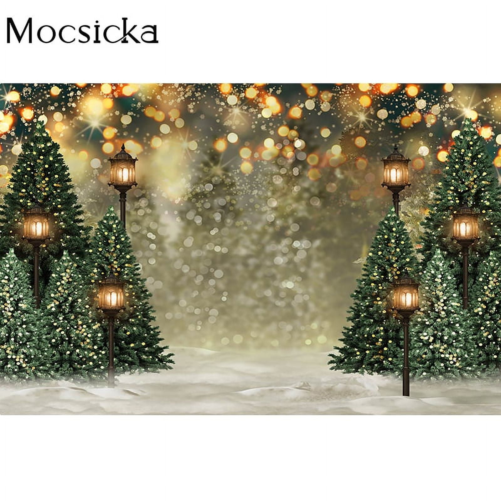 Winter Forest Photo Background Snow Scene Photo Christmas Tree ...