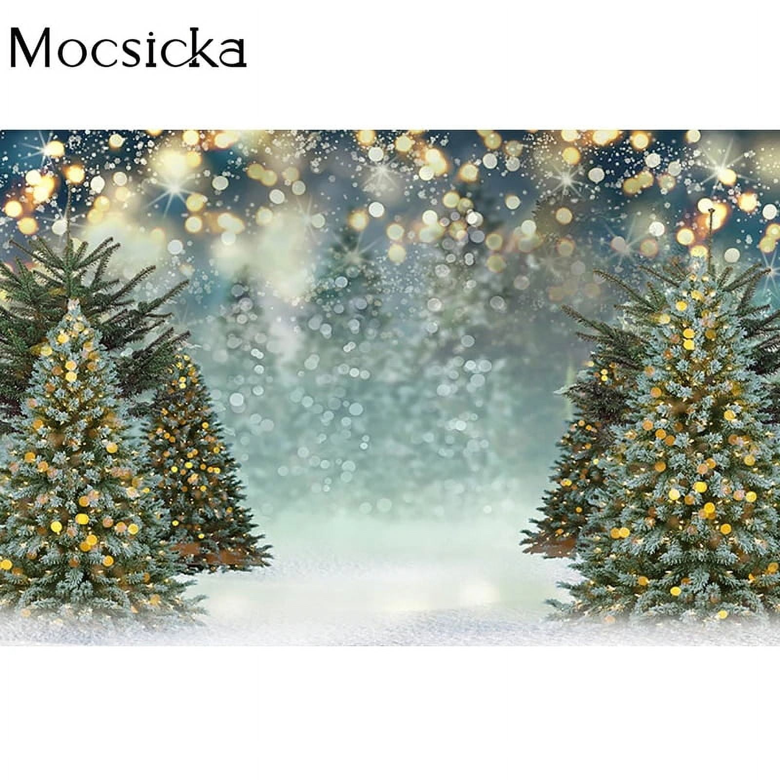 Winter Forest Photo Background Snow Scene Photo Christmas Tree ...