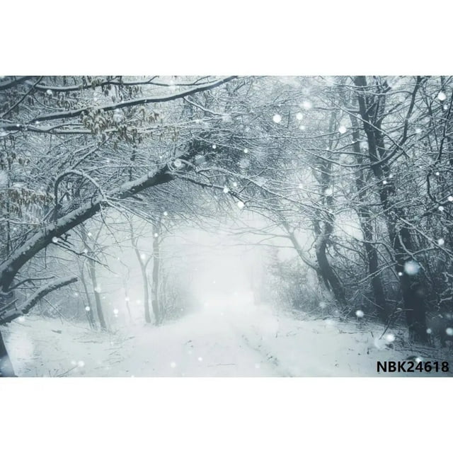 Winter Forest Trees Branches Snow Storm Landscape Photography Backdrops ...