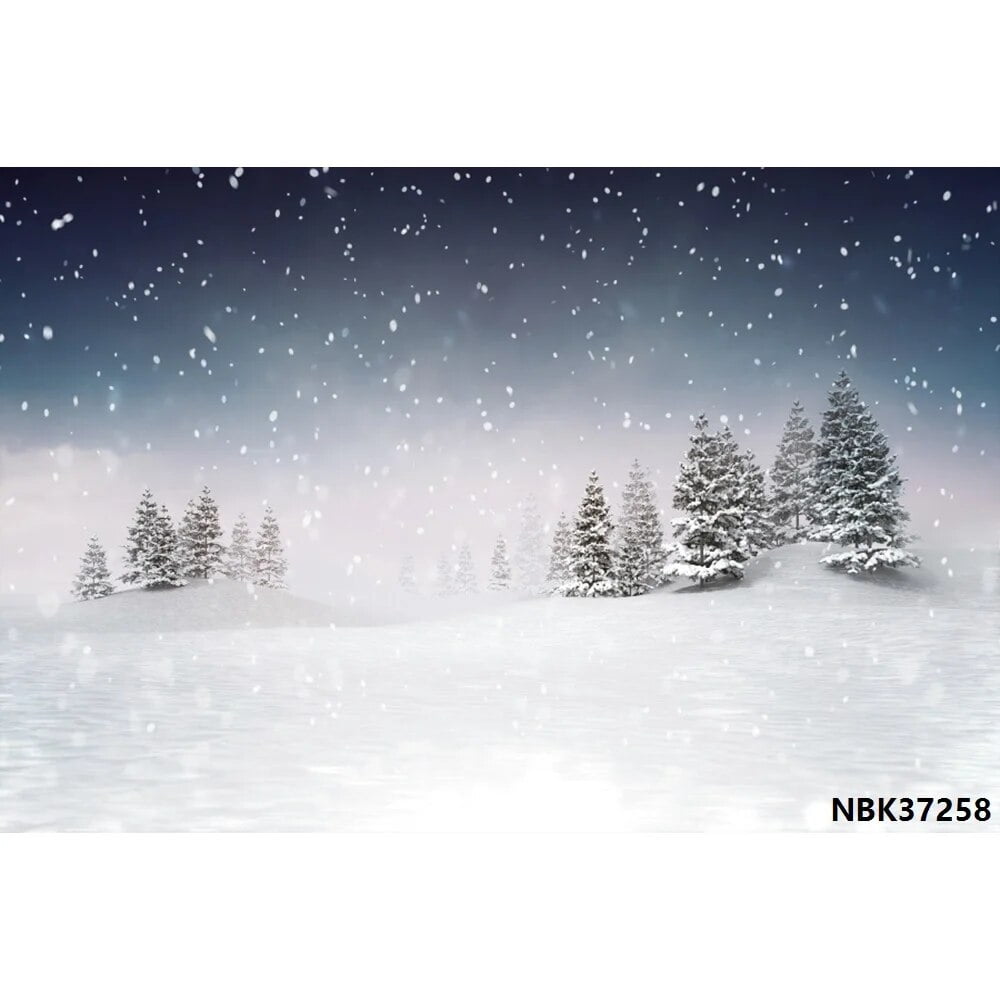 Winter Forest Trees Branches Snow Storm Landscape Photography Backdrops ...
