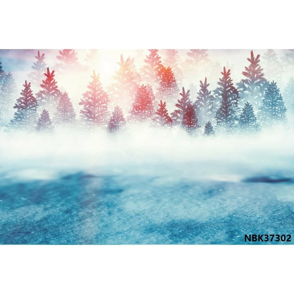 Winter Forest Trees Branches Snow Storm Landscape Photography Backdrops ...