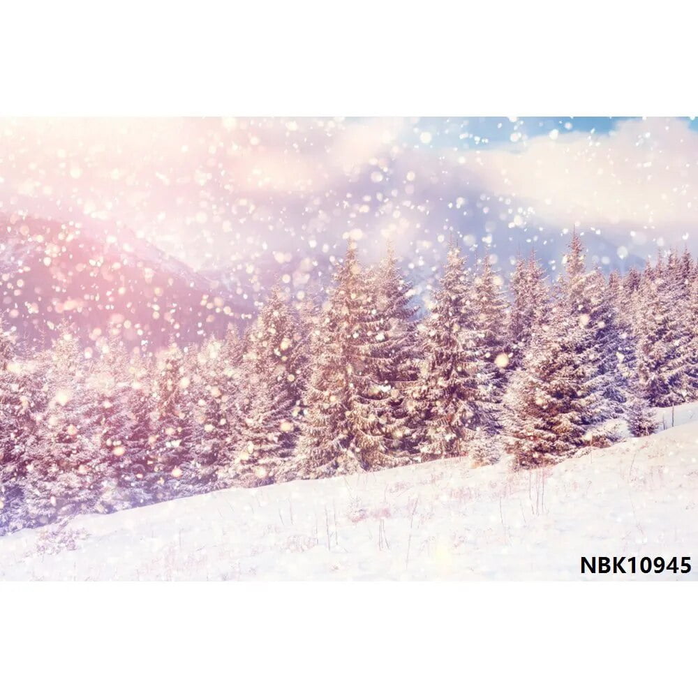 Winter Forest Trees Branches Snow Storm Landscape Photography Backdrops ...