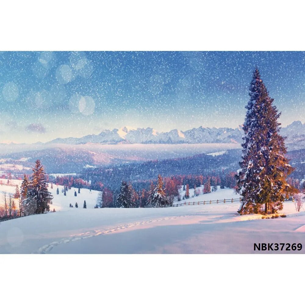 Winter Forest Trees Branches Snow Storm Landscape Photography Backdrops ...