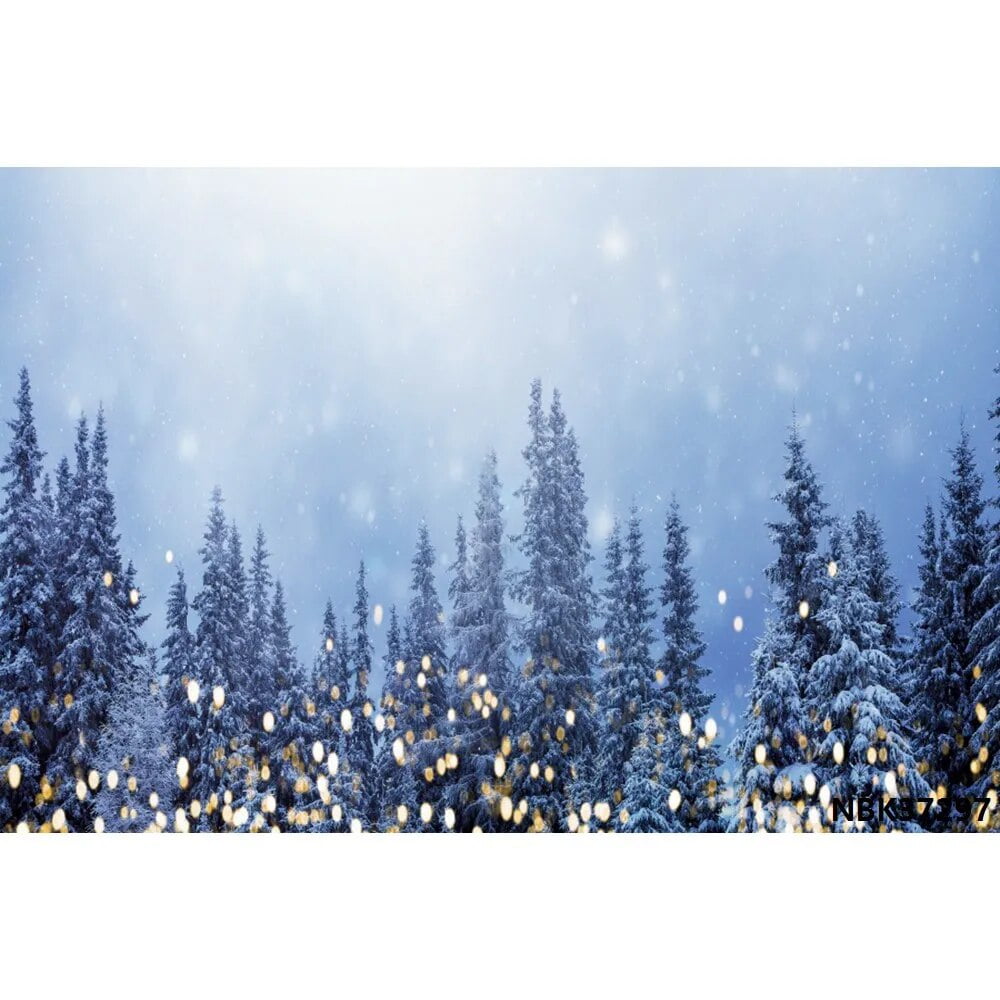 Winter Forest Trees Branches Snow Storm Landscape Photography Backdrops ...