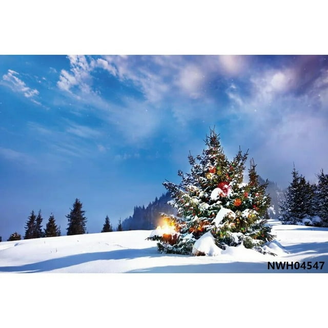 Winter Forest Trees Branches Snow Storm Landscape Photography Backdrops ...