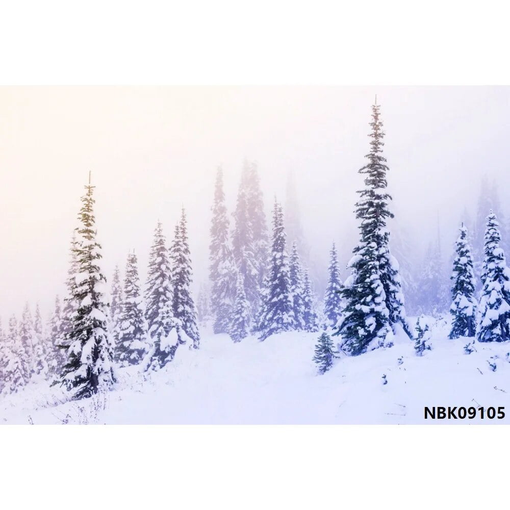 Winter Forest Trees Branches Snow Storm Landscape Photography Backdrops ...