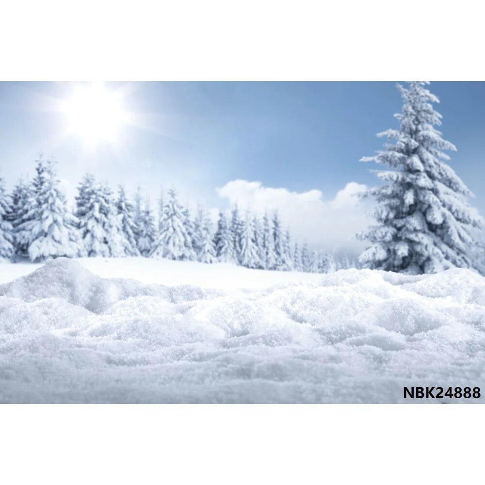 Winter Forest Trees Branches Snow Storm Landscape Photography Backdrops ...