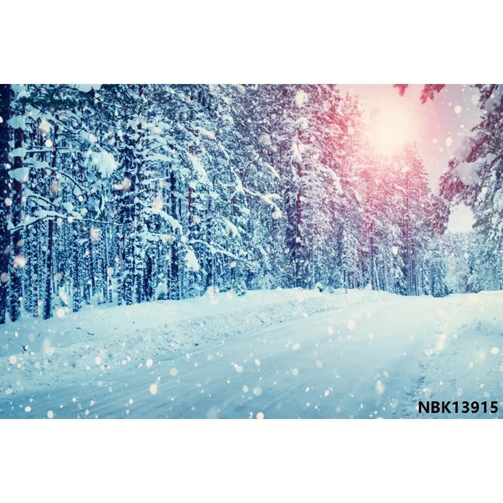 Winter Forest Trees Branches Snow Storm Landscape Photography Backdrops ...