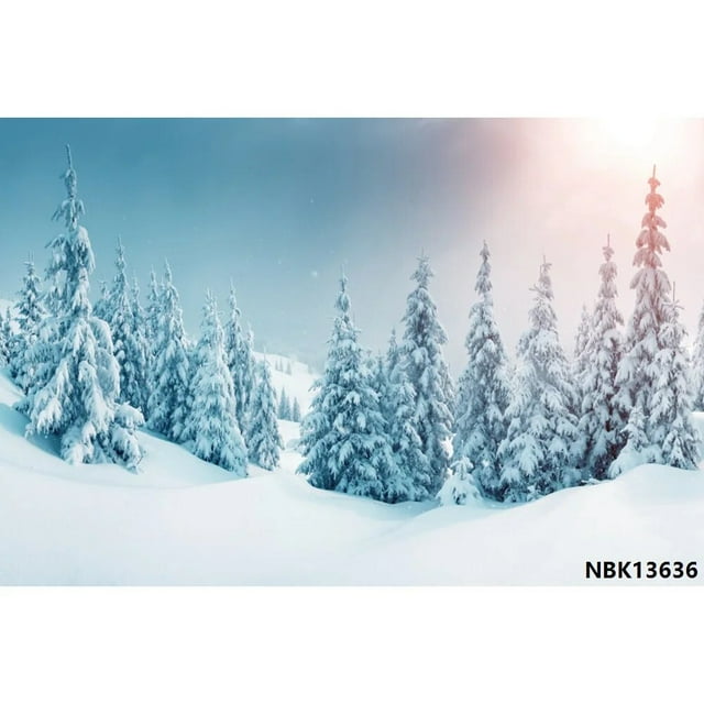 Winter Forest Trees Branches Snow Storm Landscape Photography Backdrops ...