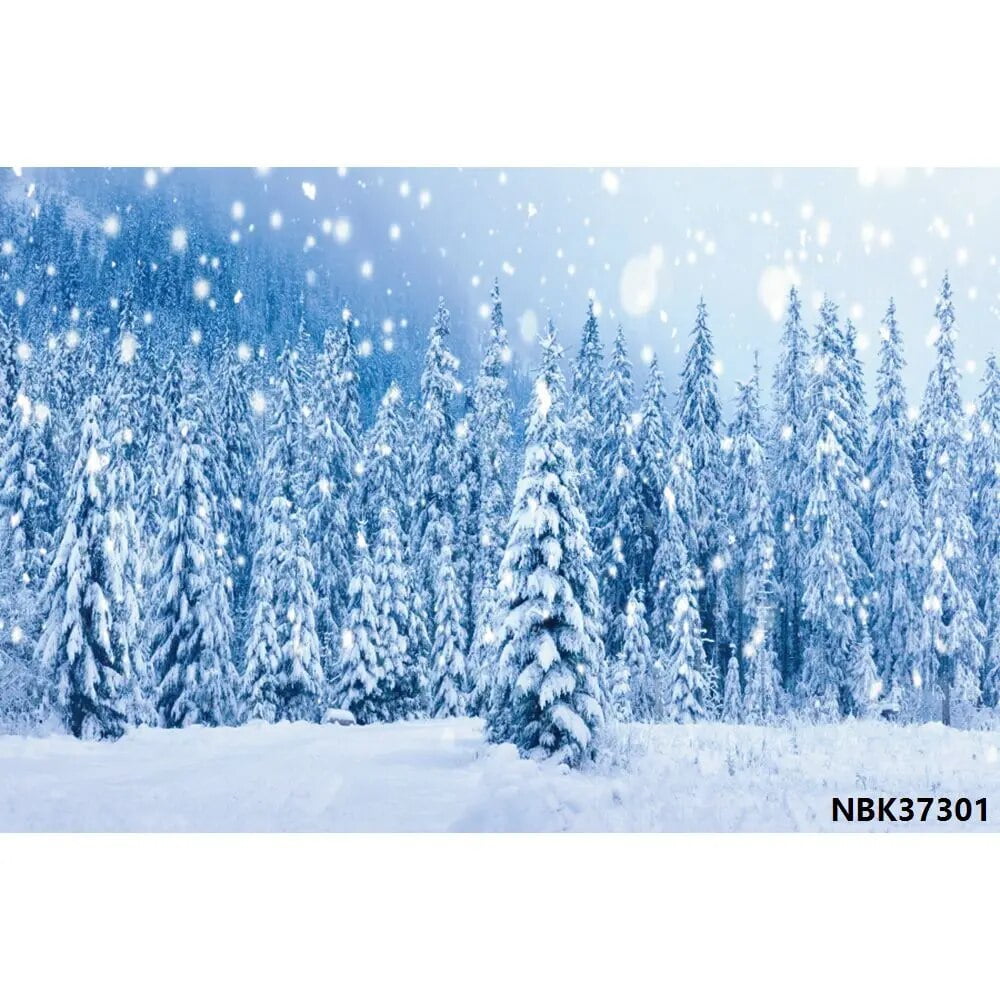 Winter Forest Trees Branches Snow Storm Landscape Photography Backdrops ...