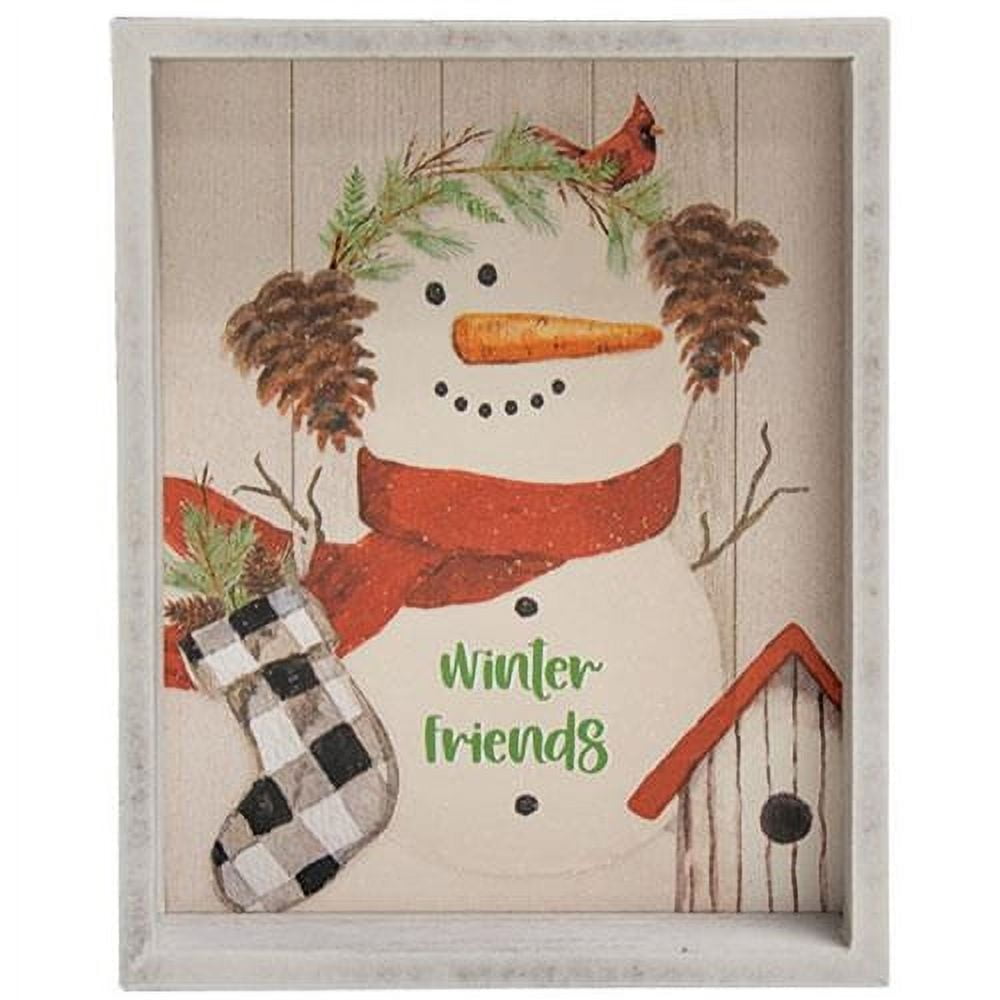 Winter Friends Snowman Inset Box Sign - Walmart.com